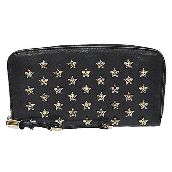 Jimmy Choo | Bags | Auth Jimmy Choo Star Studs Long Wallet 78289j3b ...